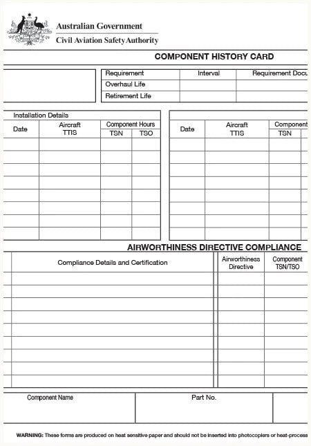 CASA Aircraft Maintenance Forms – Downunder Pilot Shop Australia