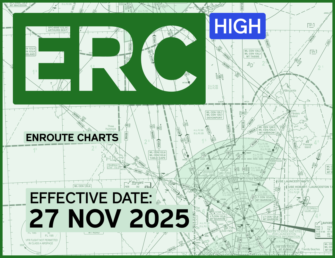 Australia ERC High En Route Charts | FL200+ – Downunder Pilot Shop ...